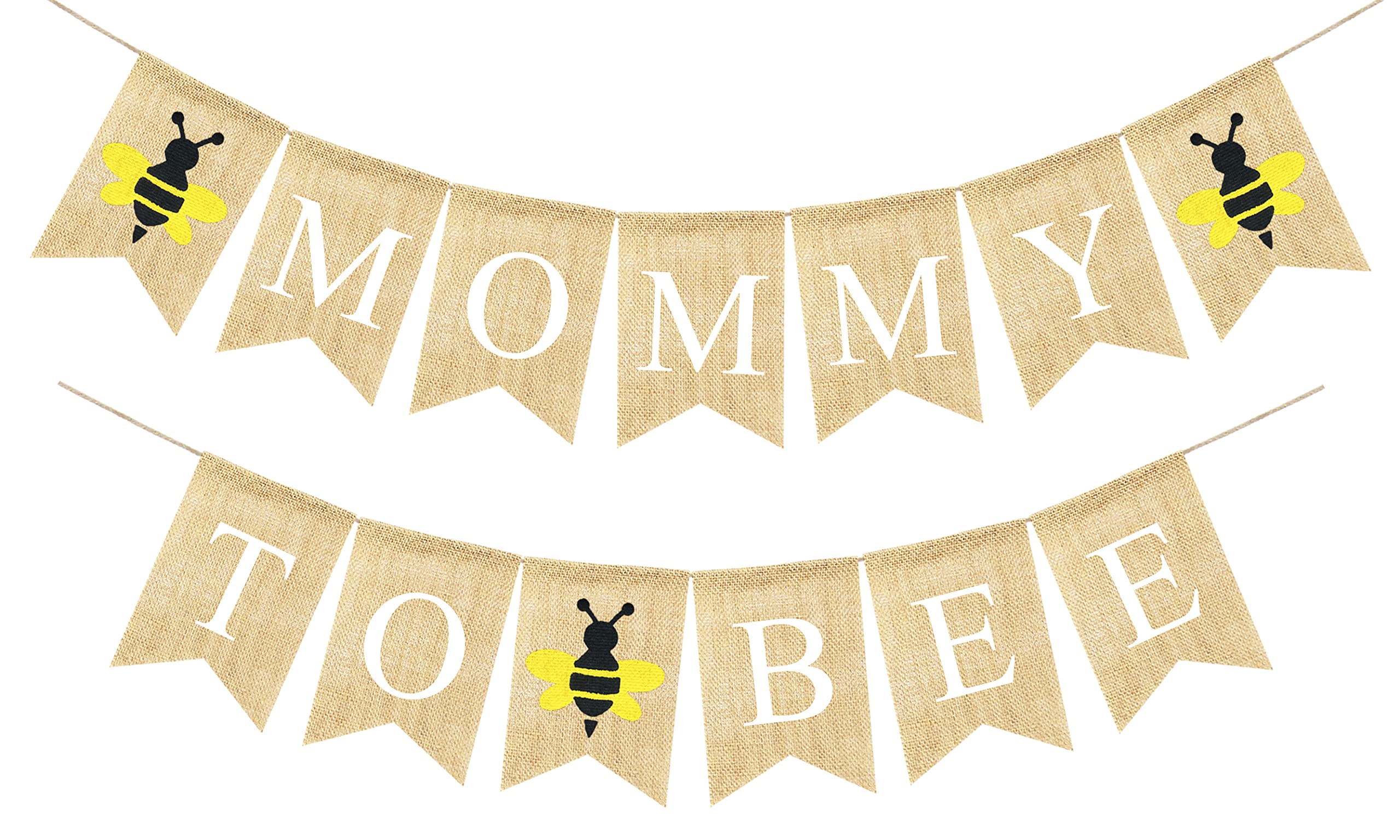 VILIFEVER Mommy to Bee Banner for Baby Shower, Bumble Bee Themed Baby Shower Decorations, Gender Neutral Decorations Supplies Welcome Baby Hanging Bunting