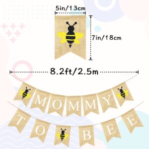 VILIFEVER Mommy to Bee Banner for Baby Shower, Bumble Bee Themed Baby Shower Decorations, Gender Neutral Decorations Supplies Welcome Baby Hanging Bunting