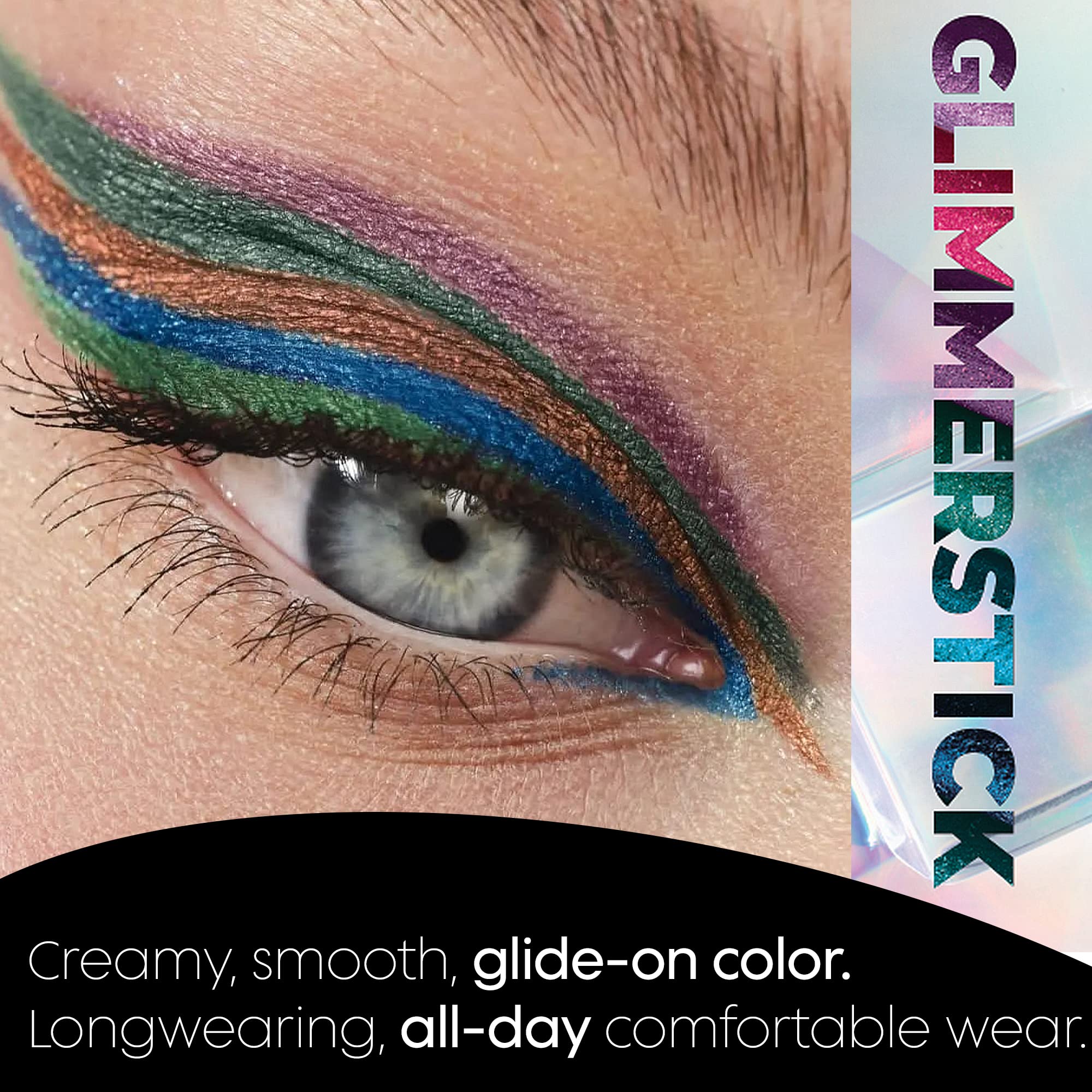 eldimer 3 PCS Set - Avon Glimmerstick Eyeliner - Blackest Black - Starry Night Blue - Emerald Green