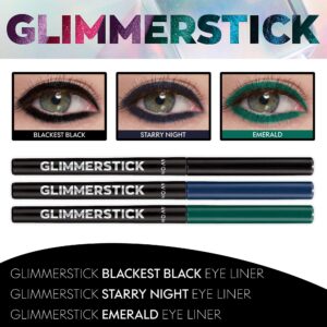 eldimer 3 PCS Set - Avon Glimmerstick Eyeliner - Blackest Black - Starry Night Blue - Emerald Green