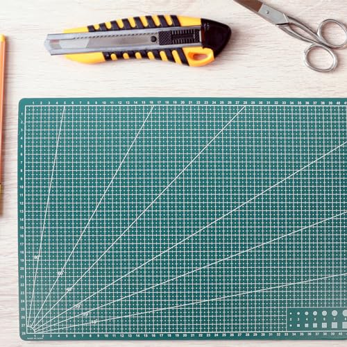 COHEALI Cutting Mat 24 X 36 Mat 24 X 36 Precision Healing Rotary Carving Crafts Board Self Sewing Art Pad Handcraft Hobby Fabric Mat for Tabletop Pads Professional DIY Craft Green Double Cutting