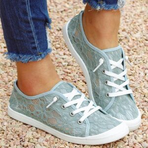 Shoes for Women, Women's Slip On Canvas Sneaker Low Top Casual Walking Shoes Classic Comfort Flat Fashion Shoes Blue