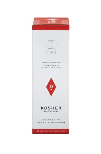 Diamond Crystal Kosher Salt – Full Flavor, No Additives and Less Sodium - Pure and Natural Since 1886 - 3 Pound (New Packaging)