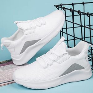 WCIDFY Womens Tennis Shoes Running Shoes Sneakers Breathable Gym Workout Nurse Shoes White Women Size 5.5