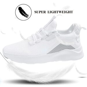 WCIDFY Womens Tennis Shoes Running Shoes Sneakers Breathable Gym Workout Nurse Shoes White Women Size 5.5