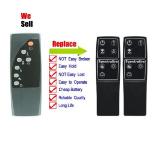 HCDZ Replacement Remote Control for Twin-Star ChimneyFree 32II300GRA Electric Fireplace Stove Heater