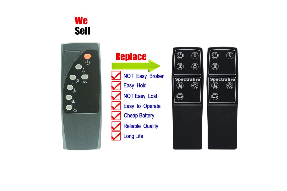 HCDZ Replacement Remote Control for Twin-Star ChimneyFree 32II300GRA Electric Fireplace Stove Heater