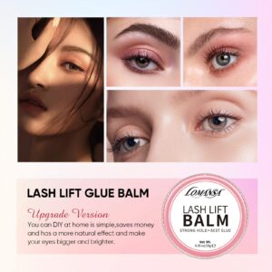 Lash Lift Glue Balm, Lomansa Glue for Eyelash Lifting Perming, with Strong Sticky Fix Glue for Lashes and Brows Curl