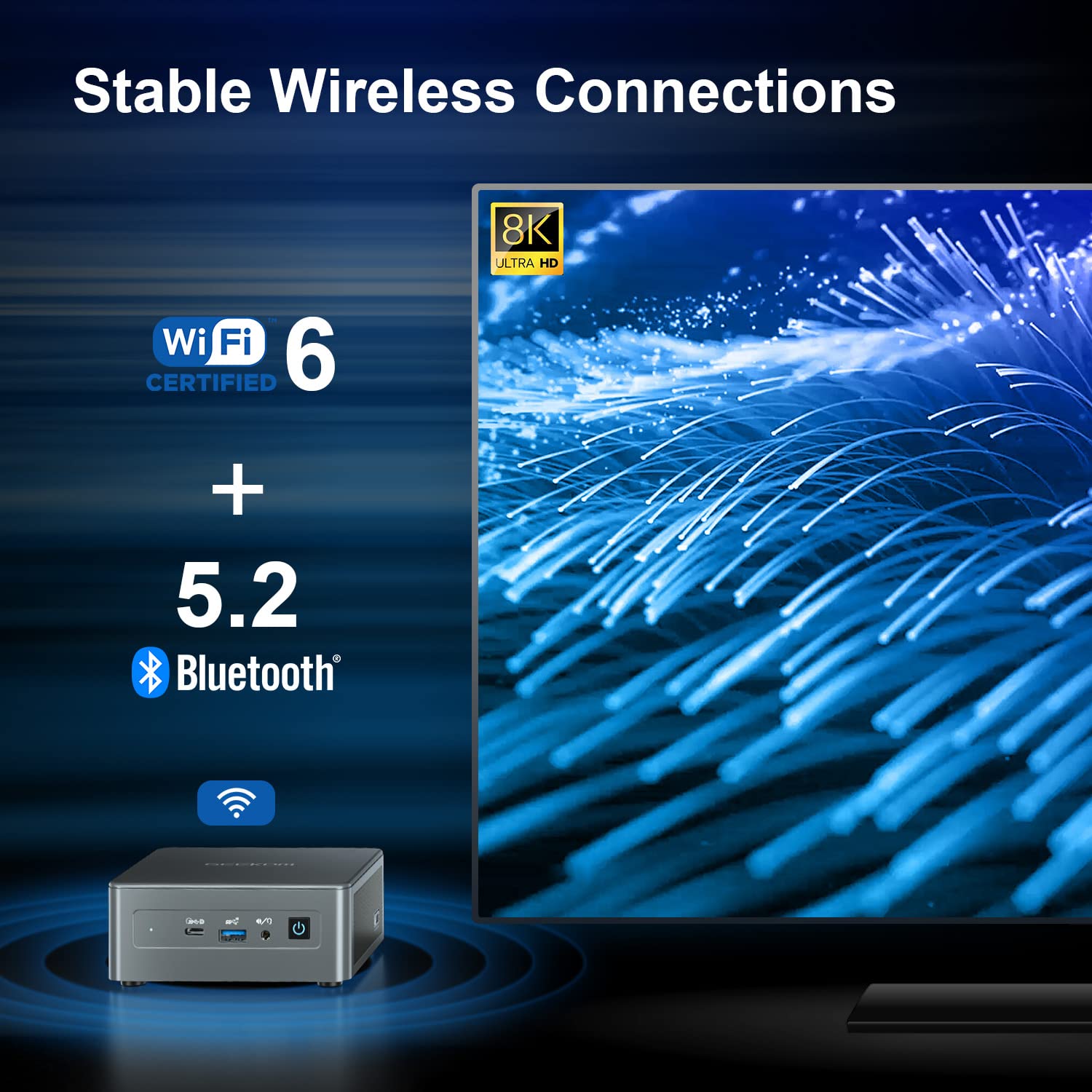 GEEKOM NUC IT11 Mini PC, 1TB Intel i7-11390H Mini Computer (8 Threads, Up to 5.0 GHz), 32GB DDR4 Windows 11 Pro Small Desktop Computer, i7 Mini Computer 8K UHD | USB4 | WiFi 6, BT5.2