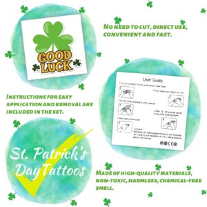 240 Pcs Shamrock Temporary Tattoos for kids, Safety Waterproof Bulk Tattoos Stickers, Children's Temporary Tattoo Toys, Best Choice for St. Patrick's Day Parade and Irish Party , 60 Different