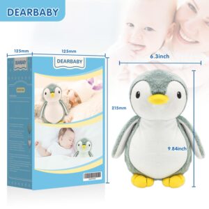 DEARBABY Baby Sleep Soother,Baby Registry Search Baby Soother Cry Baby Shower Gifts Auto Off Timer,Heartbeat Penguin Help Kids Go to Sleep Faster,Mother's Day Gifts