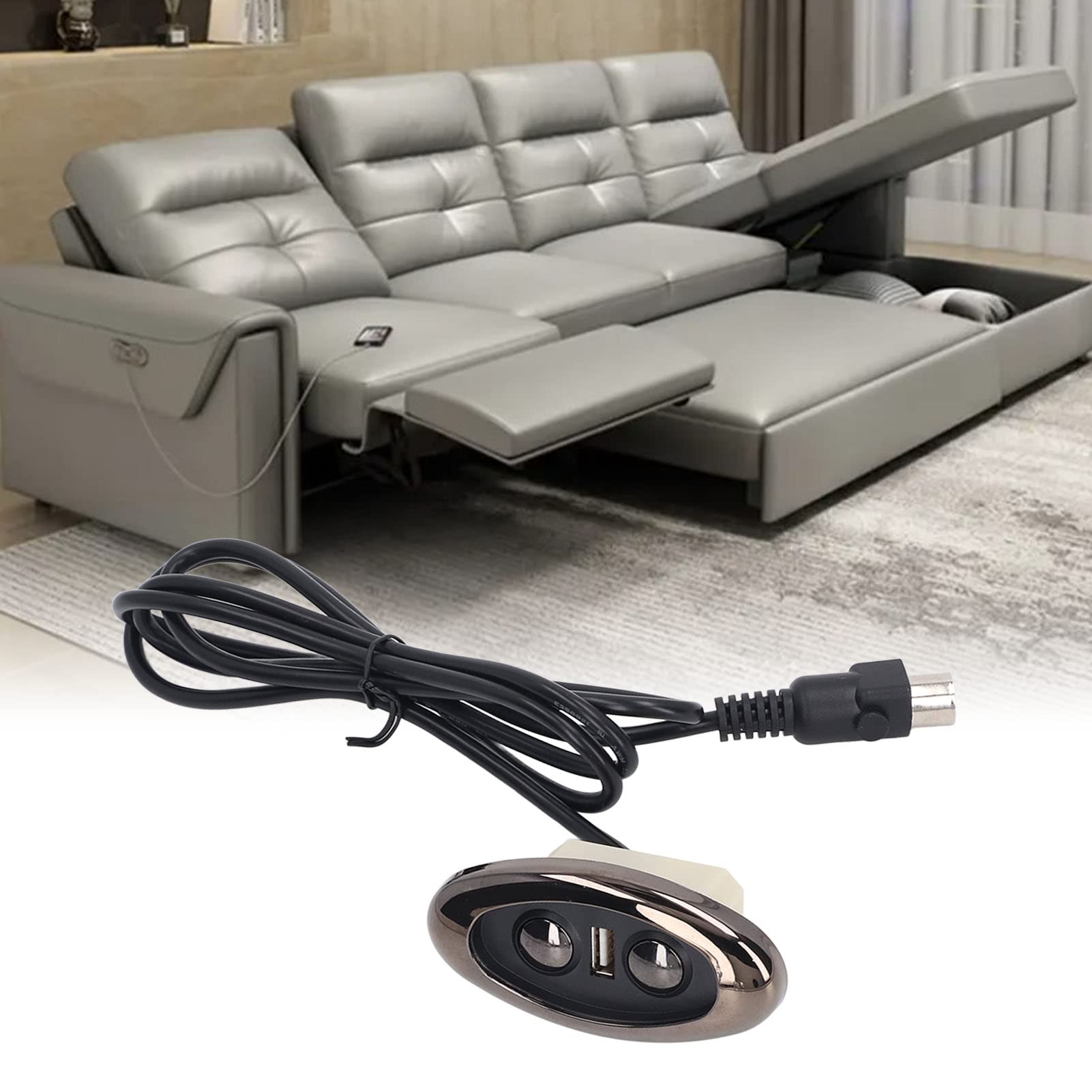 Sofa Hand Control, LED Backlight Single USB Charging Port Lift Chair Power Recliner Hand Control Replacement Parts