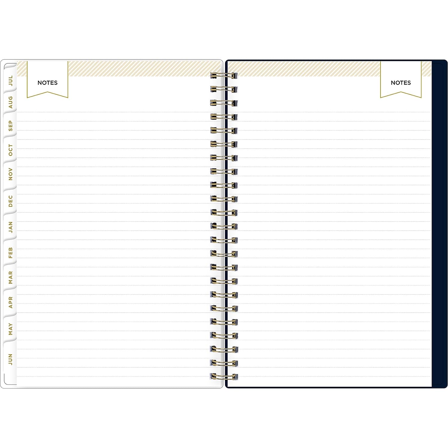 Blue Sky Day Designer for 2023-2024 Academic Year Weekly and Monthly Planner, 5' x 8', Flexible Cover, Wirebound, Peyton Navy (107927-A24)