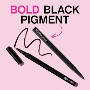 wet n wild Breakup Proof Liquid Eyeliner - Ultra-Fine Brush, Waterproof, Long-Lasting - Cruelty-Free & Vegan - Ultra Black