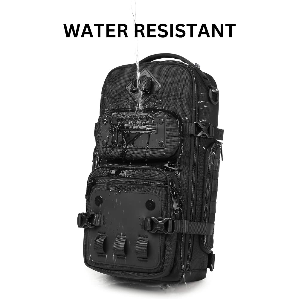 P&D Tactical Shoulder Sling Bag For Men Backpack 14L Large Capacity Chest Tactical Outdoor Crossbody Travel Pack Waterproof Sports Bag For Man Male