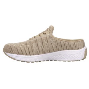 propét women's tour knit slide sneakers, sand, 6 x-wide us