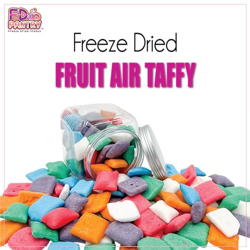 Freeze Dried Air Taffy Candy - Variety Fruit Flavors, 3.5oz | Strawberry, Melon, Cherry, Raspberry, Orange, Grape, Mystery | Crunchy Snack Sour Treat, Gift