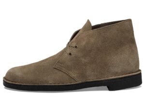 clarks men's desert chukka boot, dark grey suede, 8.5