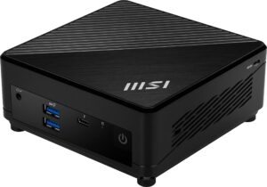 msi cubi 5 mini pc: intel core i7-12550u, 16gb ddr4 (2x8gb) 2666mhz, 512gb ssd, wifi 6e, bt 5.2, thunderbolt type-c, dual display, energy efficient, black, windows 11pro: 12m-027us