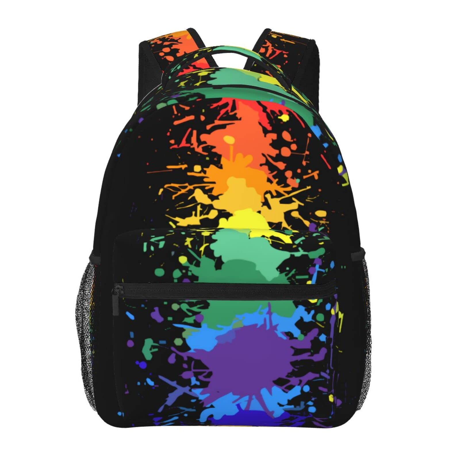 Qurdtt Rainbow Lgbt Pride Backpack High Capacity Daypack Lightweight Travel Backpack for Men Women