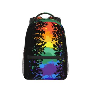 Qurdtt Rainbow Lgbt Pride Backpack High Capacity Daypack Lightweight Travel Backpack for Men Women