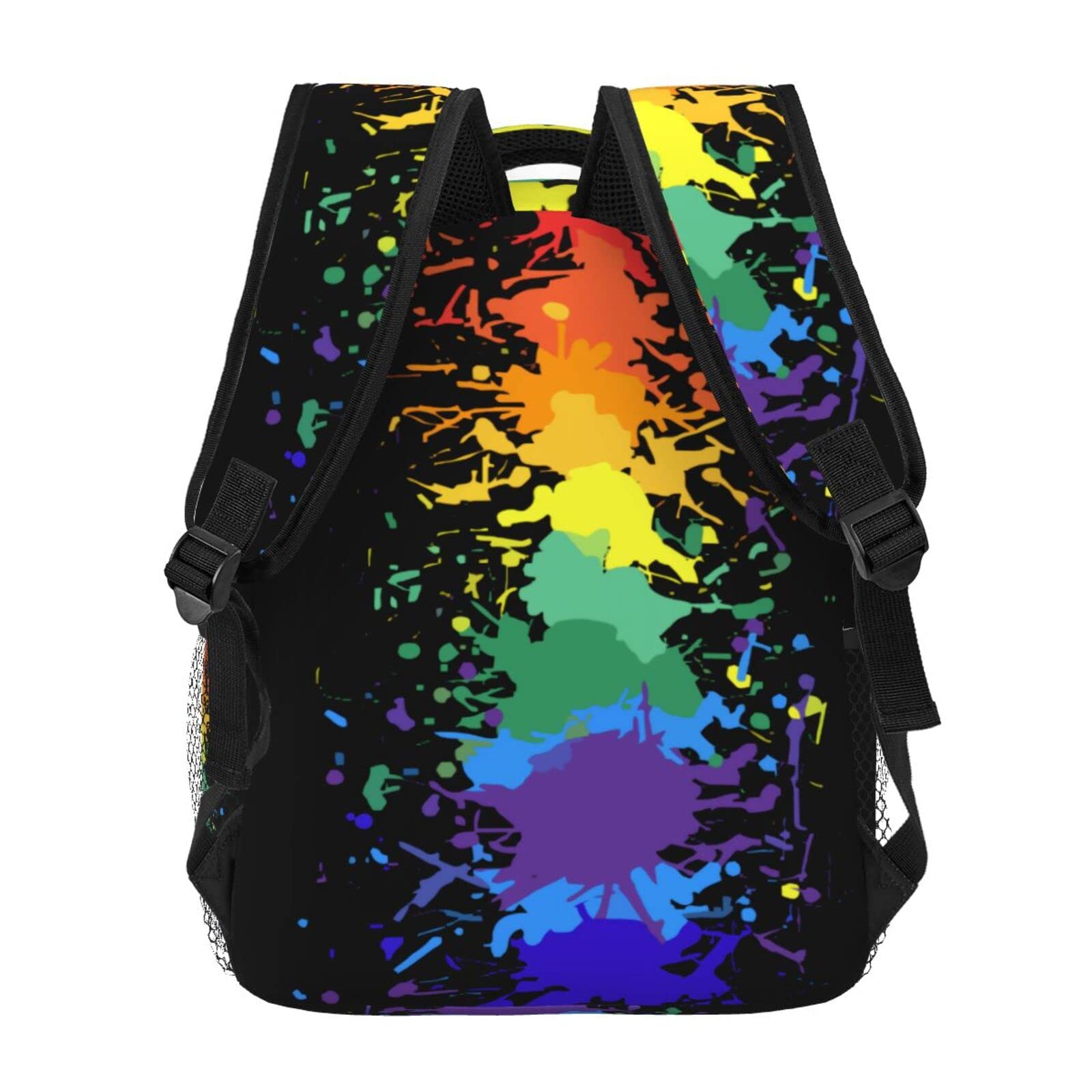 Qurdtt Rainbow Lgbt Pride Backpack High Capacity Daypack Lightweight Travel Backpack for Men Women