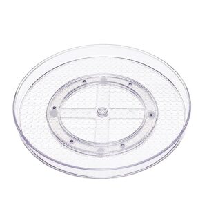 amazon basics clear lazy susan turntable organizer, 12-inch, 2-pack