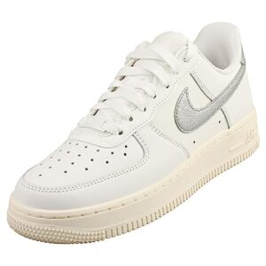 nike air force 1 low women summit white/metallic silver dq7569-100 7.5