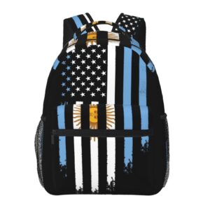 qurdtt argentina backpack,fashion argentina flag laptop backpack casual hiking daypack for men women