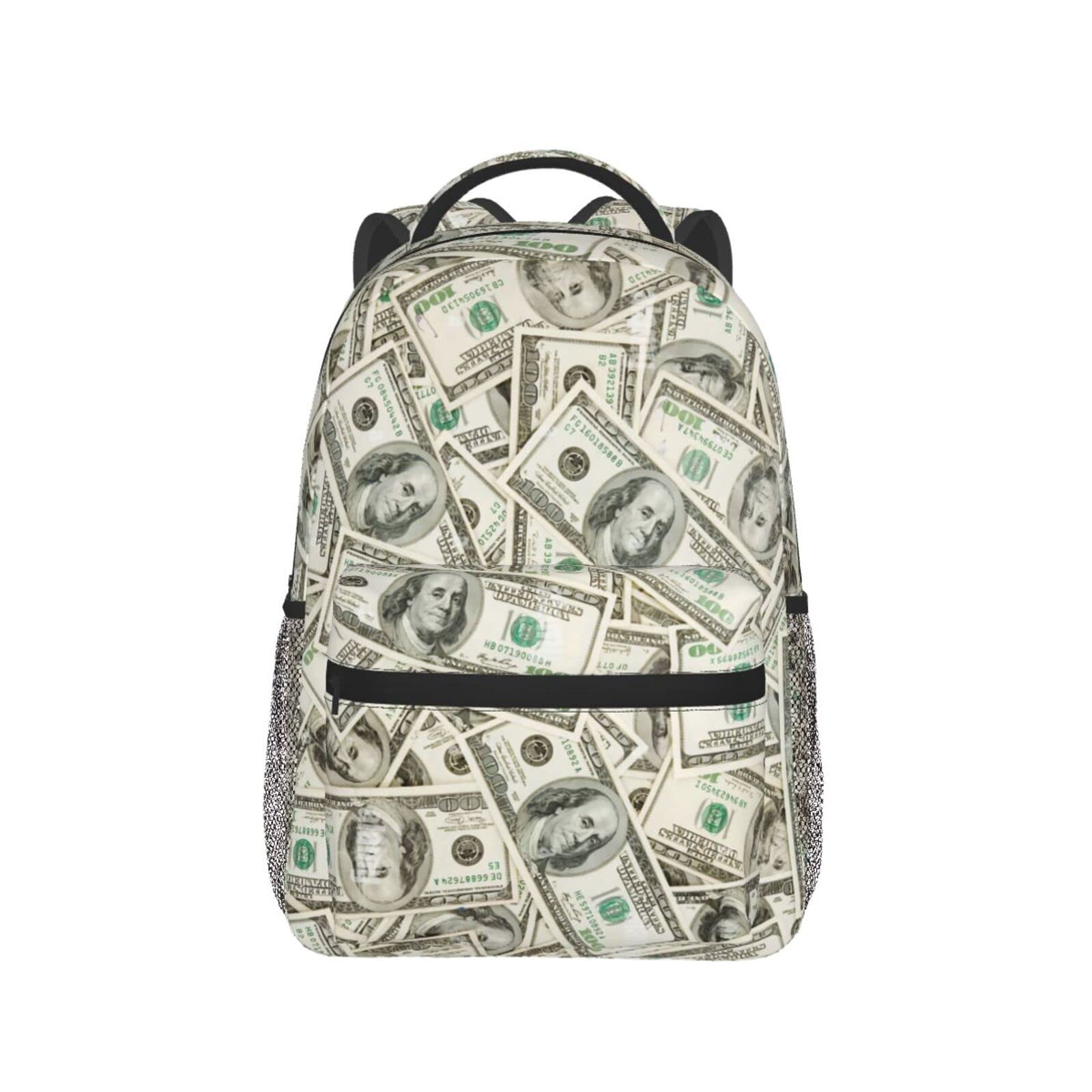 Qurdtt Funny US Dollar Money Backpack Travel Backpack Casual Hiking Daypack for Men Women