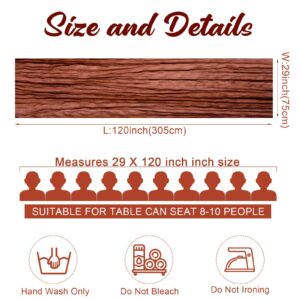 24 Pcs Cheesecloth Table Runner 10 Ft Wedding Gauze Terracotta Boho Rustic Cheese Cloth 120 Inch Long 29 Inch Wide Table Decor Bulk for Wedding Fall Decorations Thanksgiving Table Decor(Rust)