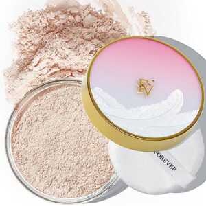 fv translucent powder setting powder, oil-control & long lasting loose face powder, waterproof, lightweight & blurring pores finishing powder, talc-free baking powder makeup, translucent