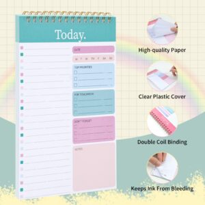 EOOUT To Do List Notepad, 3 Pack, Daily Planner Notepad, Fitness Journal Workout Planner Notepad, 52 Sheets Mix Color Tear Off, 5.2 x 7.9 Inches Planning Notebook, Classroom Office Gifts