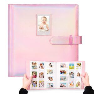 640 pockets photo album for fujifilm instax mini 12 11 90 40 9 8+ 8 liplay instant camera, polaroid snap/pic-300/z2300/ socialmatic instant cameras & zip instant printer (magic pink)