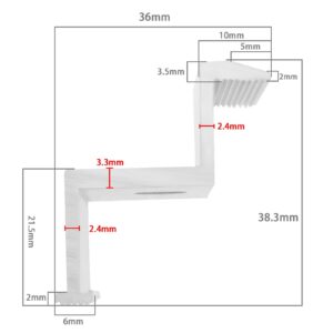 SING F LTD 15Pcs Aluminium End Clamp Replacement Solar Panel Mount Solar Photovoltaic Mounts Accessories for Motorhomes Houses Boats Silver