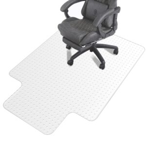 dowinx office chair mat for carpet, desk chair mat protector for carpeted floors, rolling chair plastic mat for pile, computer chair clear mat with spikes for work, home, gaming with lip (36" x 48")