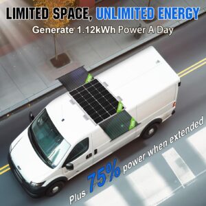 ECO-WORTHY RV Solar Panel 280 Watt, 12 Volt Scalable RV Solar Panel Kit,Maximize Installation Area for Van, Motorhome and Trailer