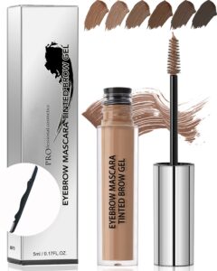 waterproof tinted brow gel-long lasting smudgeproof liquid eyebrow makeup,eyebrow mascara tinted brow glue,eye brow filler,volumizing enhance brow mascara,with brow razor brush,gift for women-blonde