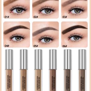 Waterproof Tinted Brow Gel-Long Lasting Smudgeproof Liquid Eyebrow Makeup,Eyebrow Mascara Tinted Brow Glue,Eye Brow Filler,Volumizing Enhance Brow Mascara,With Brow Razor Brush,Gift for Women-Blonde