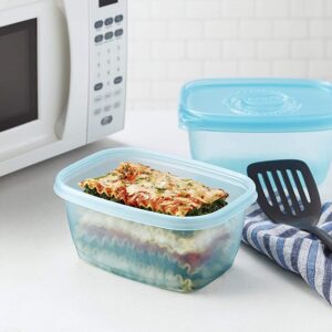 Gladware Freezerware Food Storage Containers Bundle | Includes 4 Small Rectangle Containers and 2 Large Rectangle Containers for Food Storage | Plastic Food Container, Plastic Containers with Lids