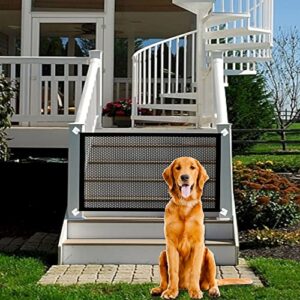 2 Pack Dog Gate, Mesh Baby Gate, 43.3'' X 28.3'' Pet Gate for The House, No Drilling Puppy Gate for Stairs & Doorways Install Anywhere,12 Hooks by Lofekea