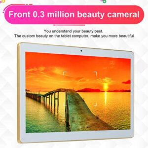 Tablet Android 5.1 Operating System 10.1-inch HD Display Octa Core Processor 1GB RAM and 16GB ROM TF Expansion Support Built-in WiFi Bluetooth GPS Tablet , Gift for Family (Gold)