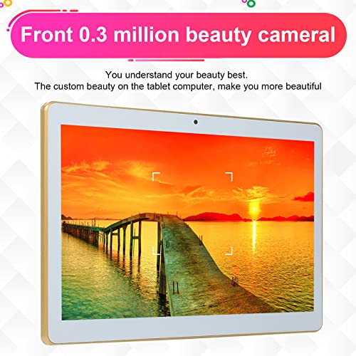 Tablet Android 5.1 Operating System 10.1-inch HD Display Octa Core Processor 1GB RAM and 16GB ROM TF Expansion Support Built-in WiFi Bluetooth GPS Tablet , Gift for Family (Gold)