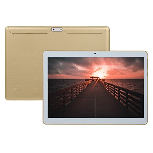 Tablet Android 5.1 Operating System 10.1-inch HD Display Octa Core Processor 1GB RAM and 16GB ROM TF Expansion Support Built-in WiFi Bluetooth GPS Tablet , Gift for Family (Gold)