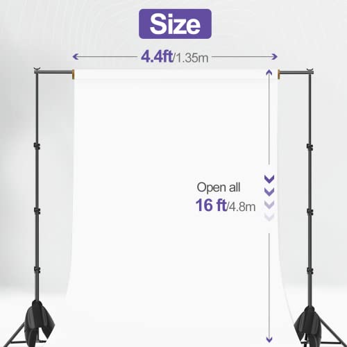 Emart Matte Seamless Photography Background Paper, White Photo Backdrop Paper | 53" x16' | Arctic White | for Photoshoot Backdrop, Food, Product Photography, Portrait, Compatible with Backdrop Stand