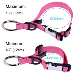 Wisdompro Add a Bag Luggage Strap Jacket Gripper, Luggage Straps Baggage Suitcase Belts Travel Accessories with D-Ring - Make Your Hands Free, Easy to Carry Your Extra Bags - Hot Pink