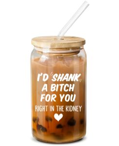 neweleven gifts for women friendship - funny gifts for friends female - unique friendship gifts for women, friend, female, bestie, bff, soul sister, work bestie – 16 oz coffee glass