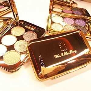 Glitter Eyeshadow Palette Makeup Set,6 Colors Shimmer Eyeshadow Palette Gold Eyeshadow Highly Pigmented Long Lasting Waterproof Sweatproof Professional Nude Eyeshadow Palette Make Up Palettes for Women Warm Natural Neutral Smokey Eye Eyeshadow Palette(#06