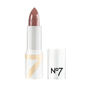 No7 Age Defying Lipstick - Ginger Rose - Anti Aging Makeup for Women - Hydrating Pink Lipstick with Hyaluronic Acid for Plumper, Smoother, Younger Looking Lips Over Time (3.5g)