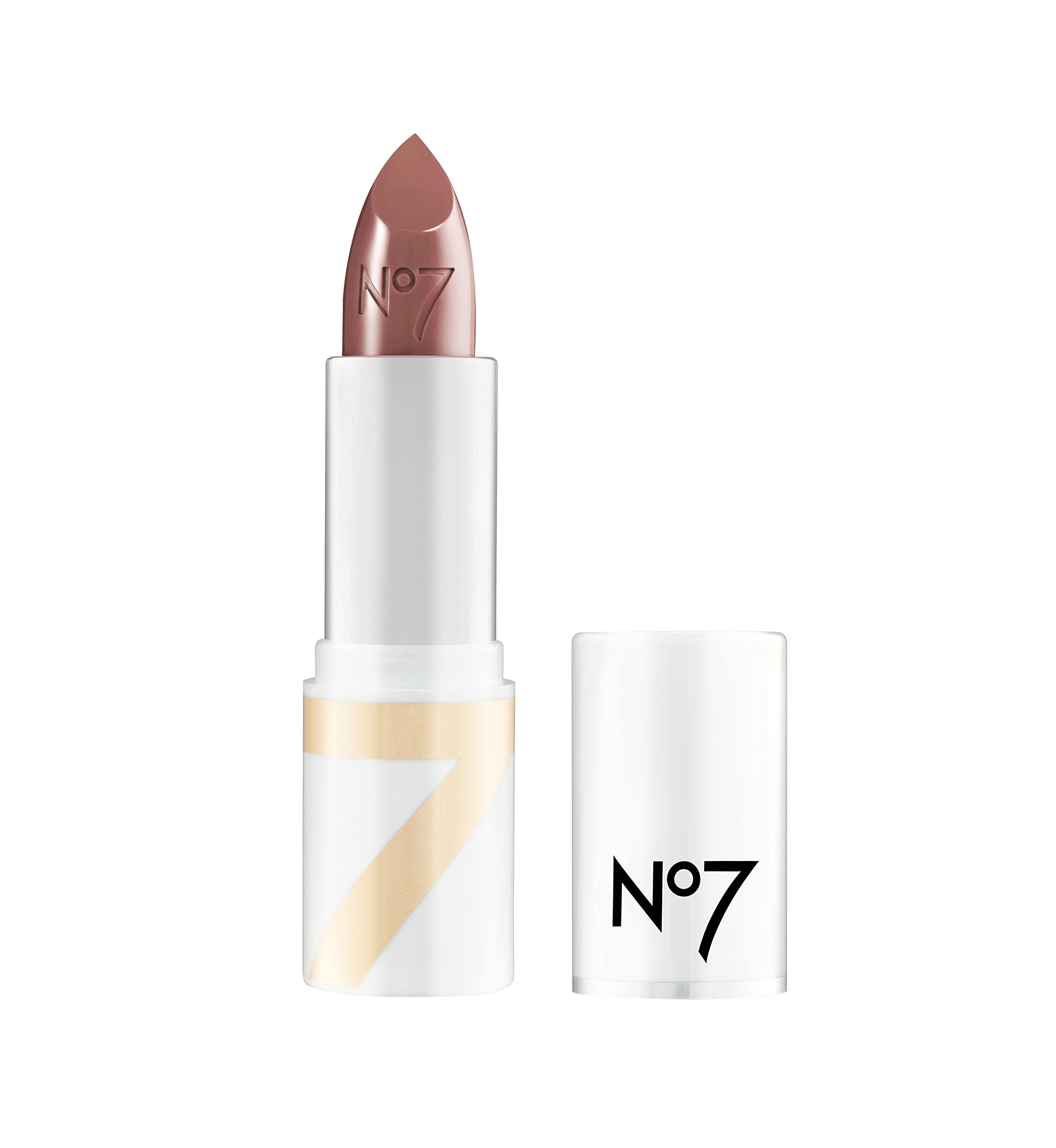 No7 Age Defying Lipstick - Ginger Rose - Anti Aging Makeup for Women - Hydrating Pink Lipstick with Hyaluronic Acid for Plumper, Smoother, Younger Looking Lips Over Time (3.5g)